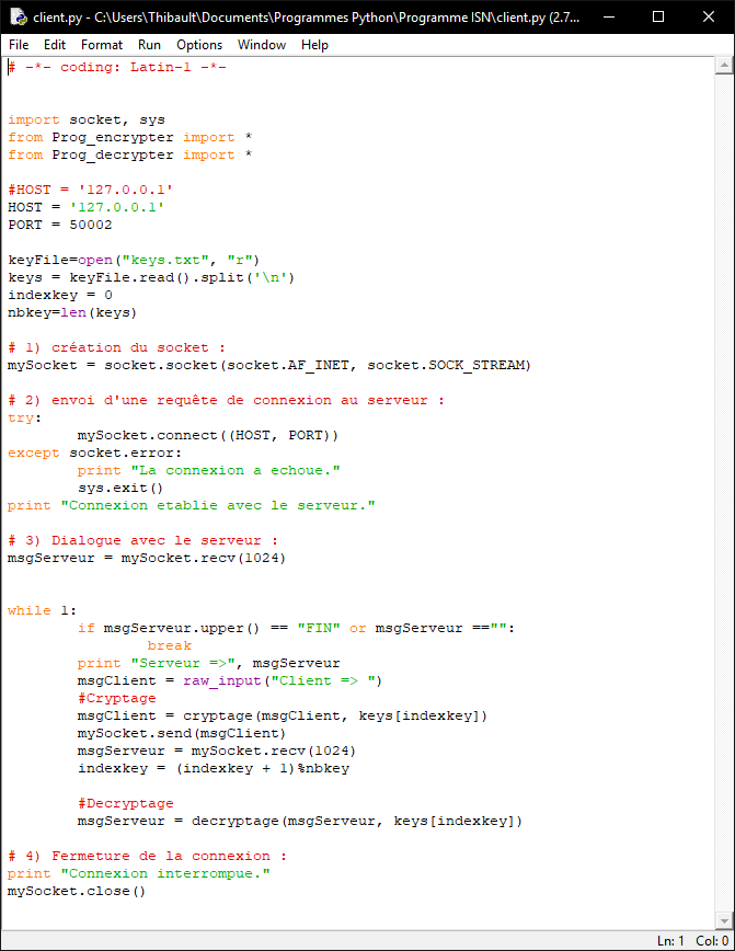 Messagerie Python avec interface Tkinter par thibaultdutour - page 1 - OpenClassrooms